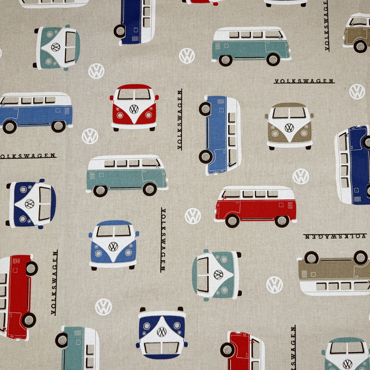 Fabric: VW Iconic Van - 80% Cotton 20% Polyester - 140cm/55" Wide