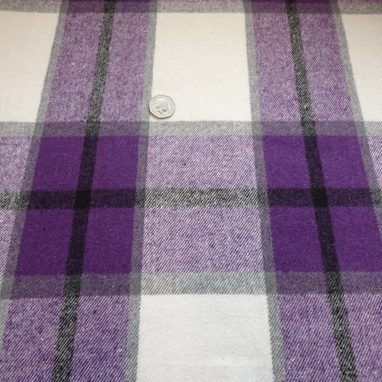 Tartans: Islay Faux Wool- Heather- Sample