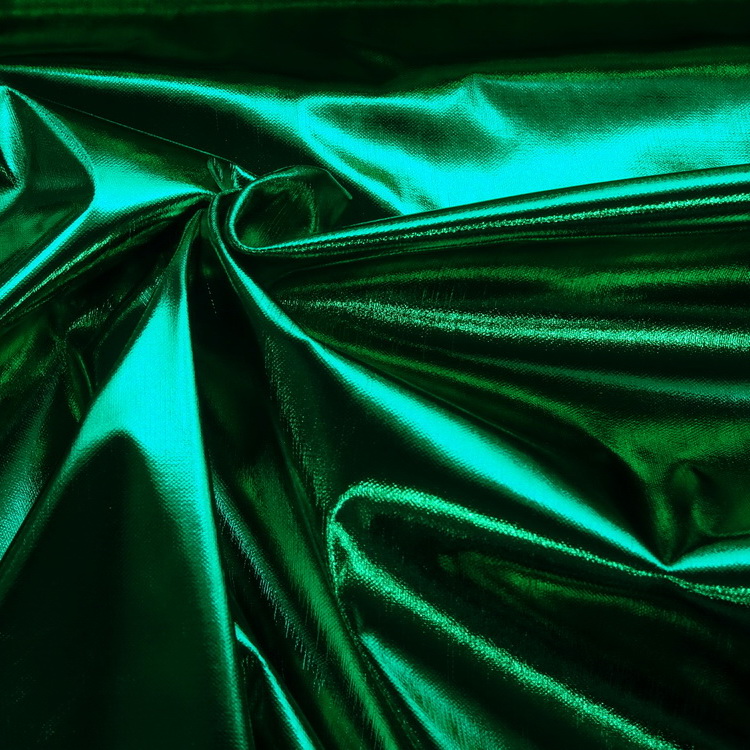 Sheer / Shimmer / Sequin Fabrics: Stretch Polyester Mirror Foil- Sample