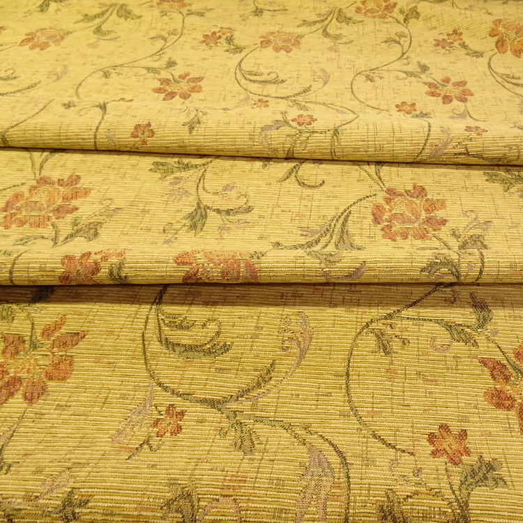 Patterned : Pale Gold Soft Furnishing Fabric - 145cm/58" Wide