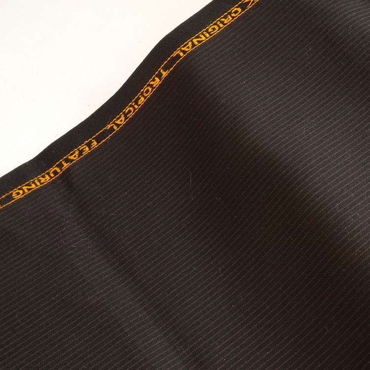 Wool / Wool Mix: 100% Luxury Merino Wool- Dark Brown Pinstripe - Sample